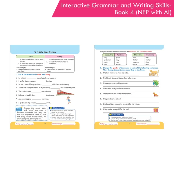 Interactive Grammar and Writing Skills Book 4 (NEP with AI) - Your One ...