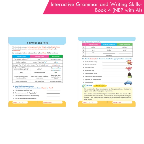 Interactive Grammar and Writing Skills Book 4 (NEP with AI) - Your One ...