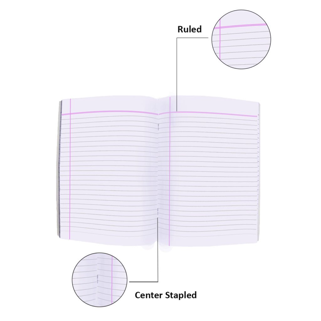 Nigam Single-Line A5 Notebooks 172 Pages Soft Bound 18 X 24 cm (Set of ...