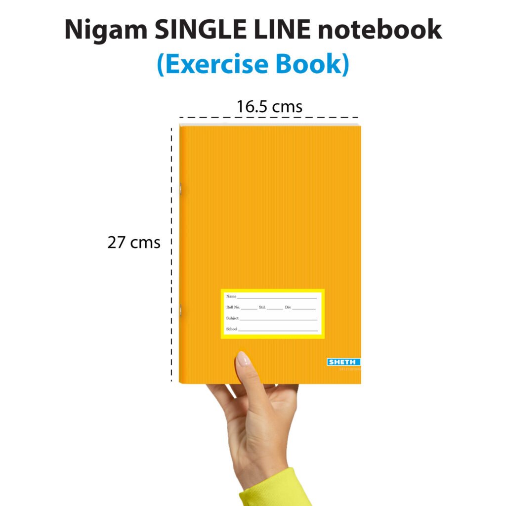 Nigam Single Line Long Notebook 76 Pages Soft Bound 16.5 X 27 cm (Set ...