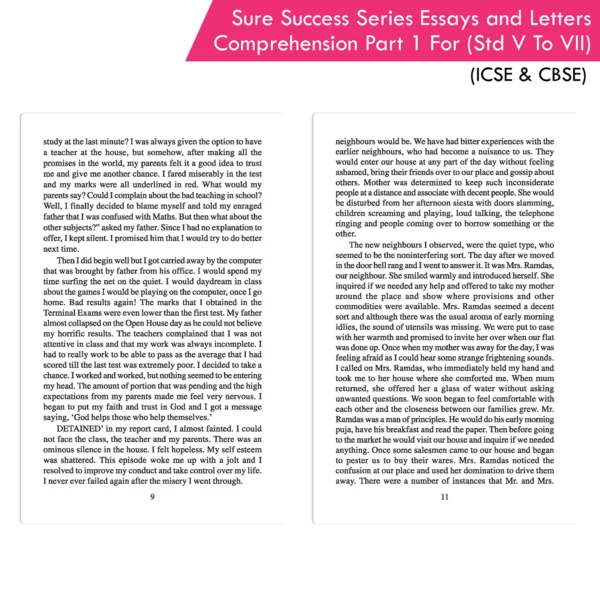 Sure Success Series Essays Letters Comprehension Part 1 for Std V to ...