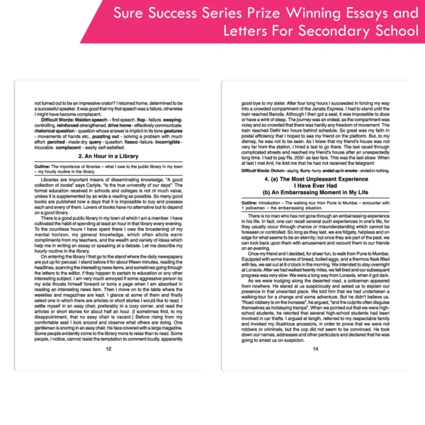 Sure Success Series Prize Winning Essays and Letters for Secondary ...