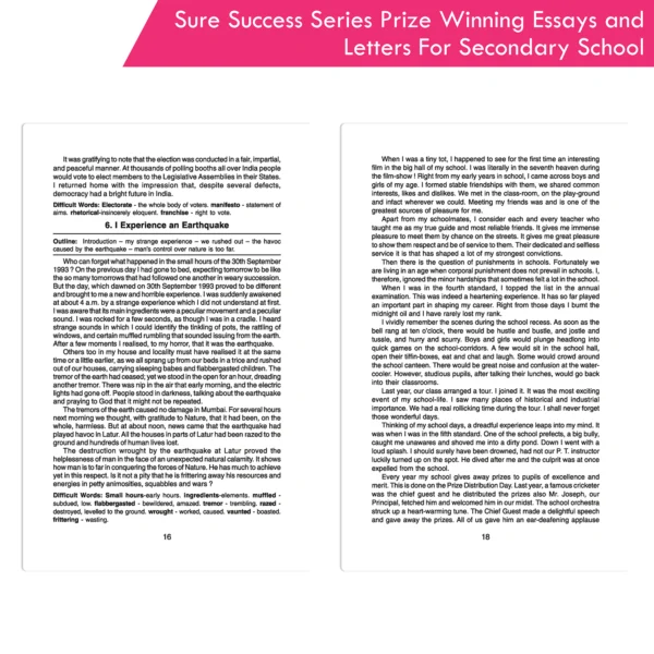 Sure Success Series Prize Winning Essays and Letters for Secondary ...